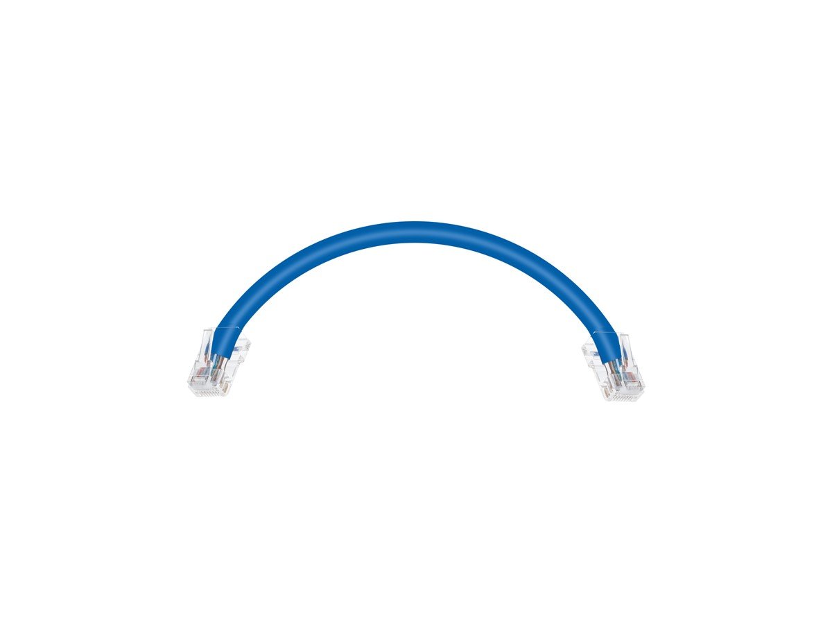 Monoprice Cat6 6in Blue Patch Cable, UTP, 24AWG, 550MHz, Pure Bare ...