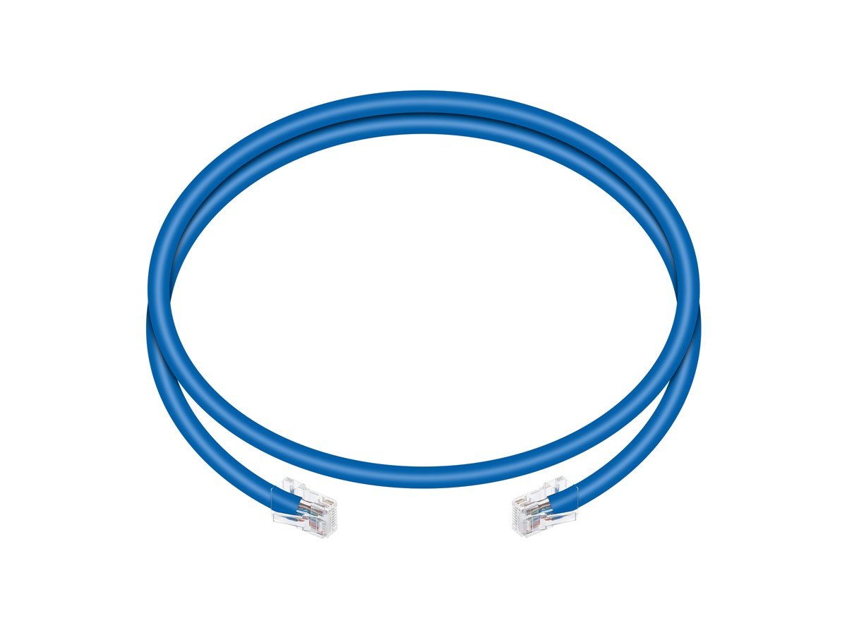 Monoprice Cat6 3ft Blue Patch Cable, UTP, 24AWG, 550MHz, Pure Bare ...