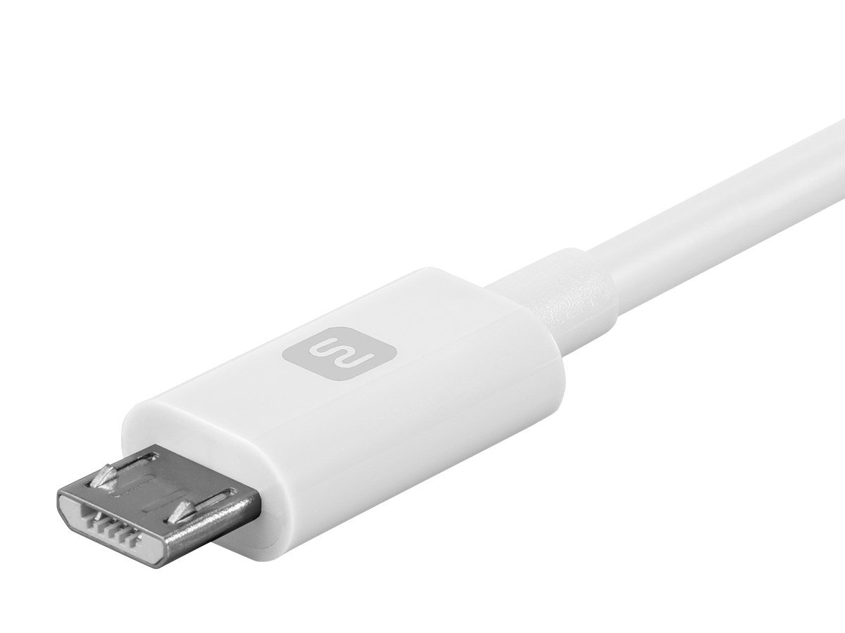 Monoprice Select Series USB-A to Micro B Cable, 2.4A, 22/30AWG, White ...