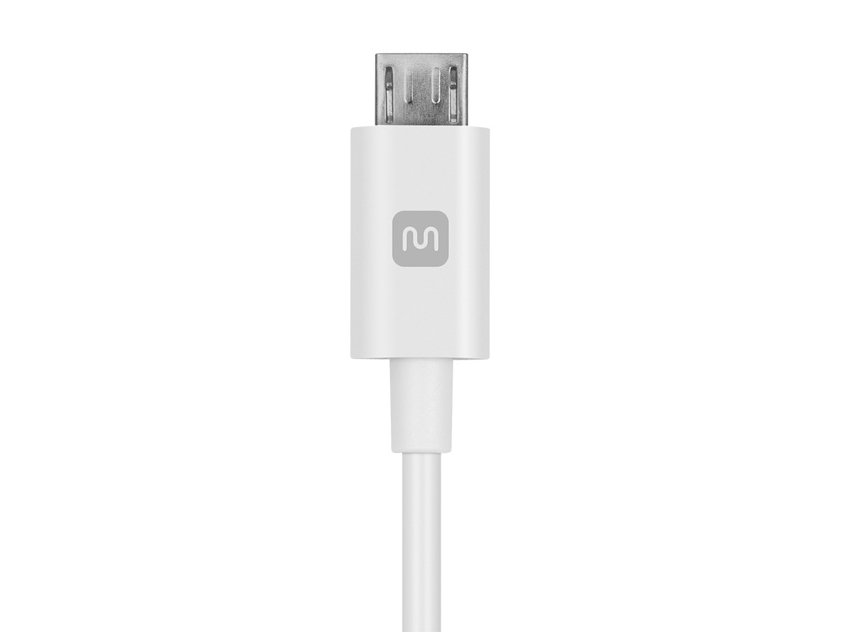 Monoprice Select Series USB-A to Micro B Cable, 2.4A, 22/30AWG, White ...