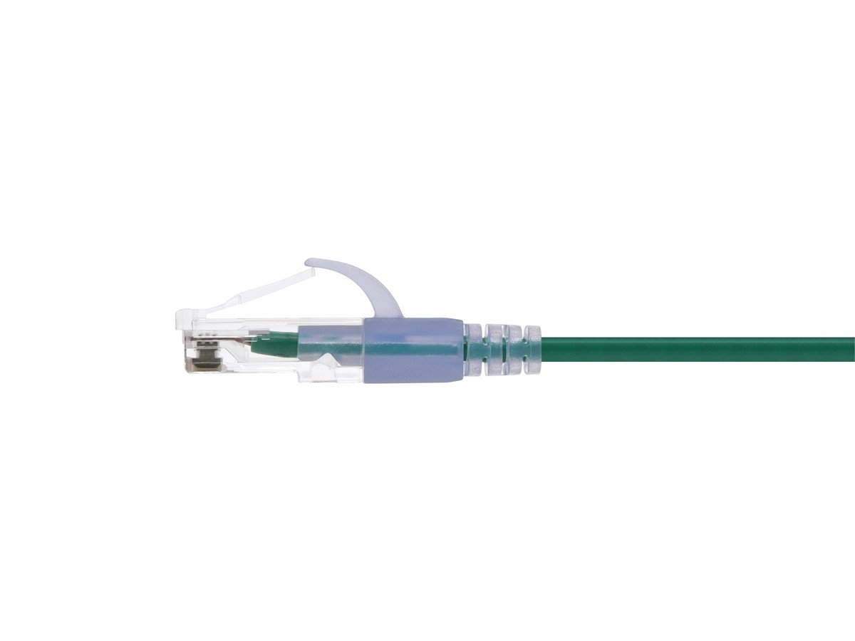 Monoprice Cat6A 3ft Green 10-Pk Patch Cable, UTP, 30AWG, 10G, Pure Bare ...