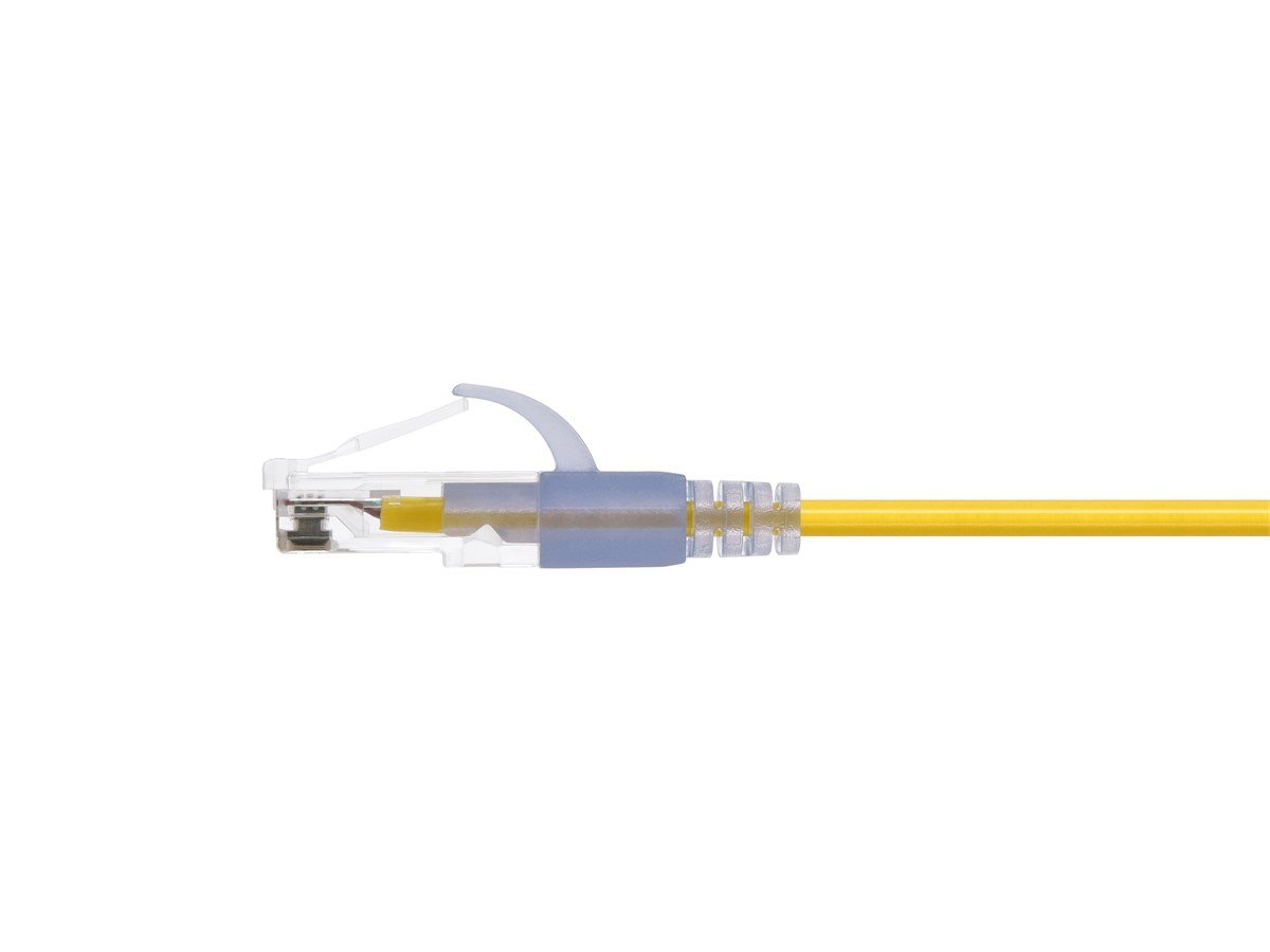 Monoprice Cat6A 14ft Yellow 10-Pk Patch Cable, UTP, 30AWG, 10G, Pure ...