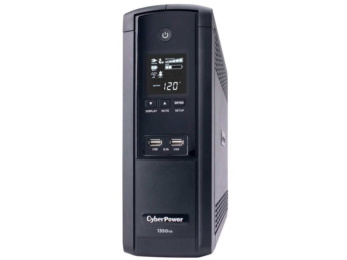 CyberPower Intelligent LCD Series BRG1350AVRLCD 1350VA 510W UPS with 2. ...