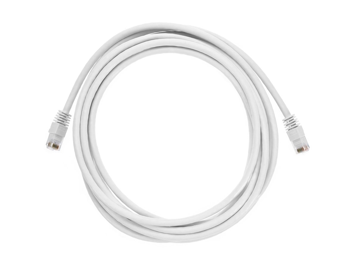 Monoprice Cat6 14ft White Patch Cable, UTP, 24AWG, 550MHz, Pure Bare ...