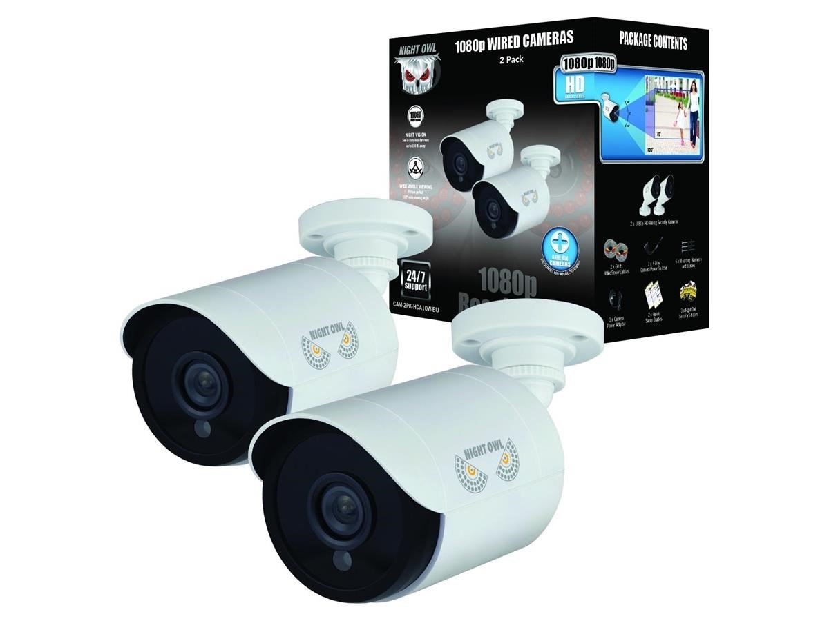 Night Owl CM-HDA10W-BU 2 Megapixel Surveillance Camera - 2 Pack - Color ...