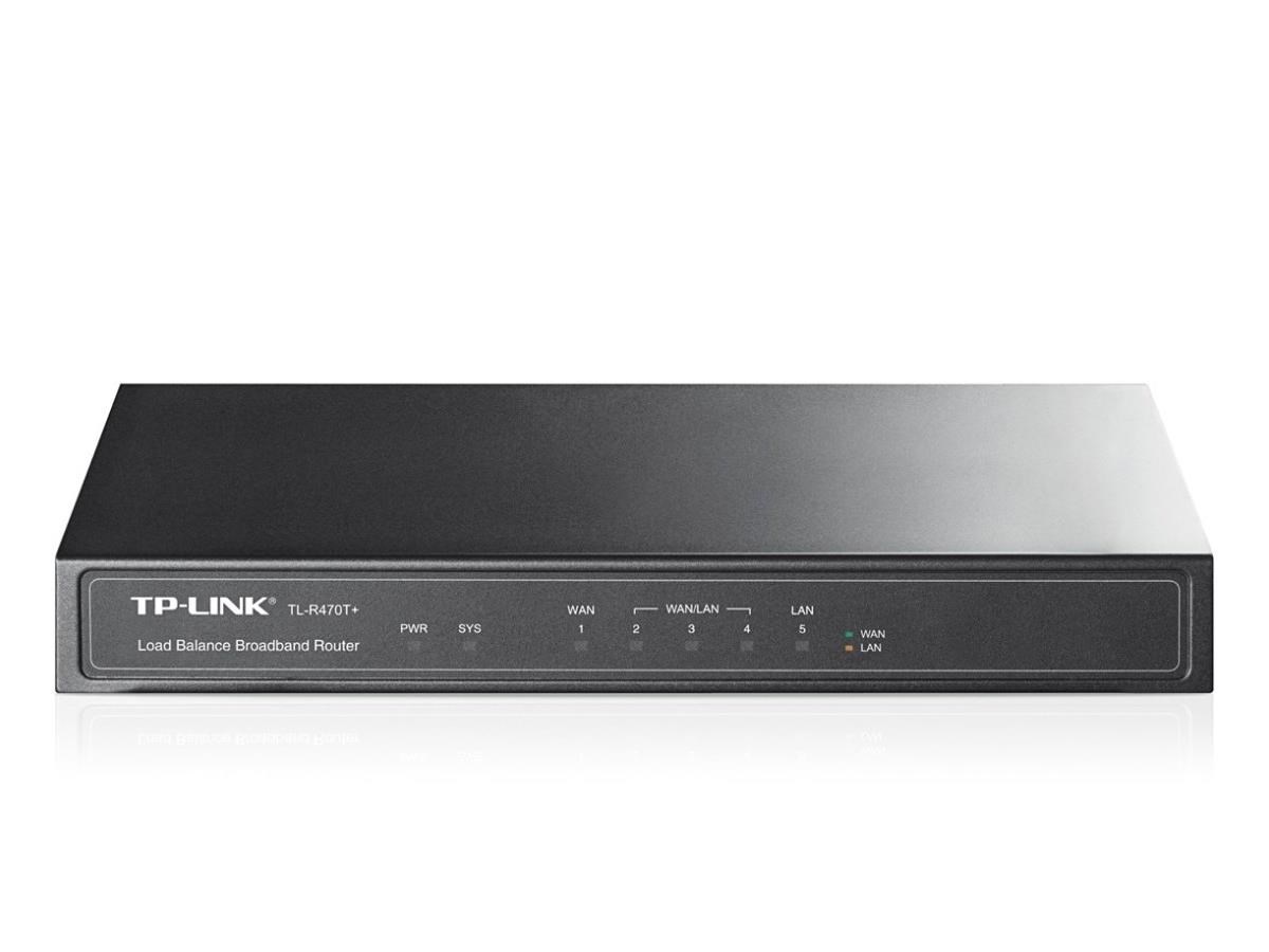 TP-LINK TL-R470T+ 5-port Load Balance Broadband Routerr, 3 Configurable ...