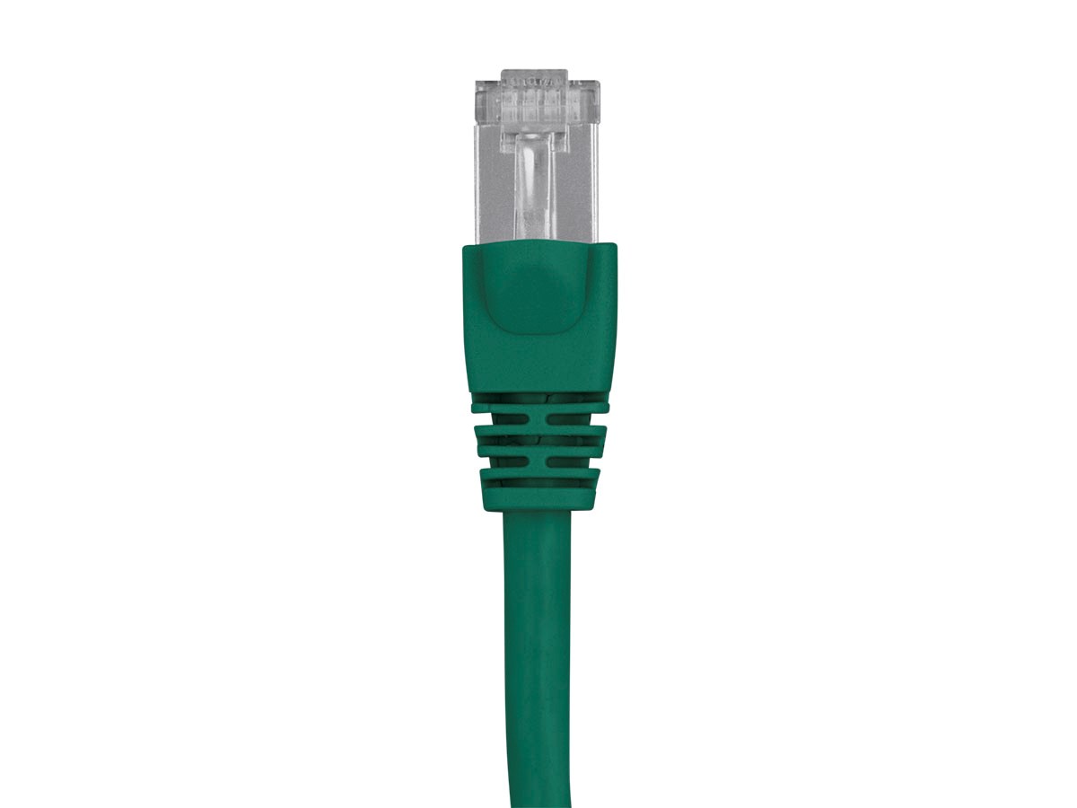 Monoprice Cat6A 2ft Green Patch Cable, Double Shielded (S/FTP), 26AWG ...