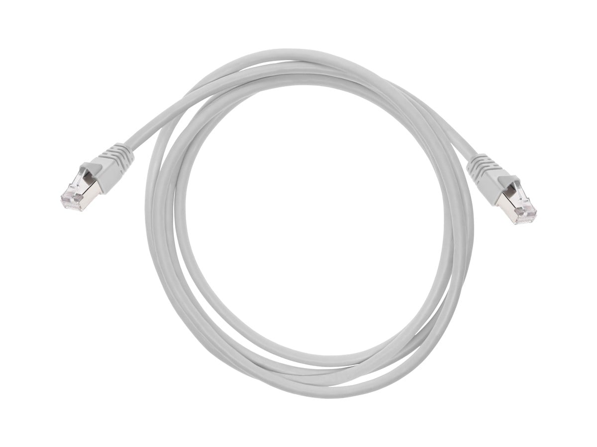 Monoprice Cat6A 7ft White Patch Cable, Double Shielded (S/FTP), 26AWG ...