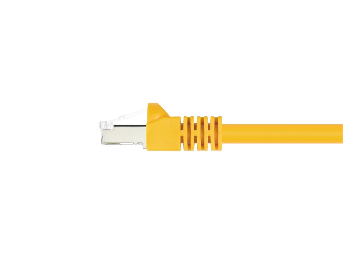 Monoprice Cat6A 7ft Yellow Patch Cable, Double Shielded (S/FTP), 26AWG ...