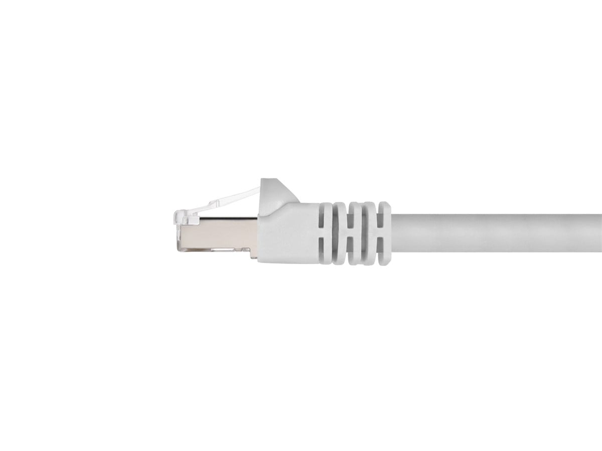 Monoprice Cat6A 14ft White Patch Cable, Double Shielded (S/FTP), 26AWG ...