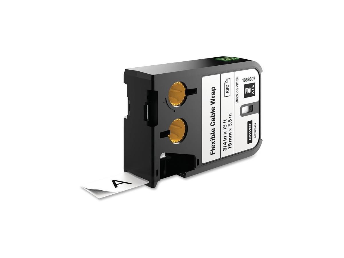 Dymo XTL Flexible Cable Wrap Labels, 3/4" - 0.75" Width x 18.04 ft ...