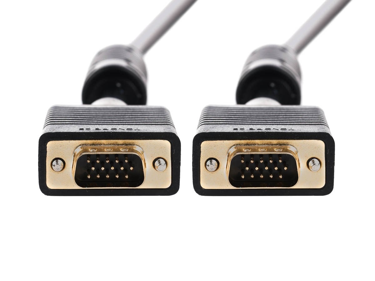 Monoprice 3ft SVGA Super VGA M/M Monitor Cable with Ferrites (Gold ...