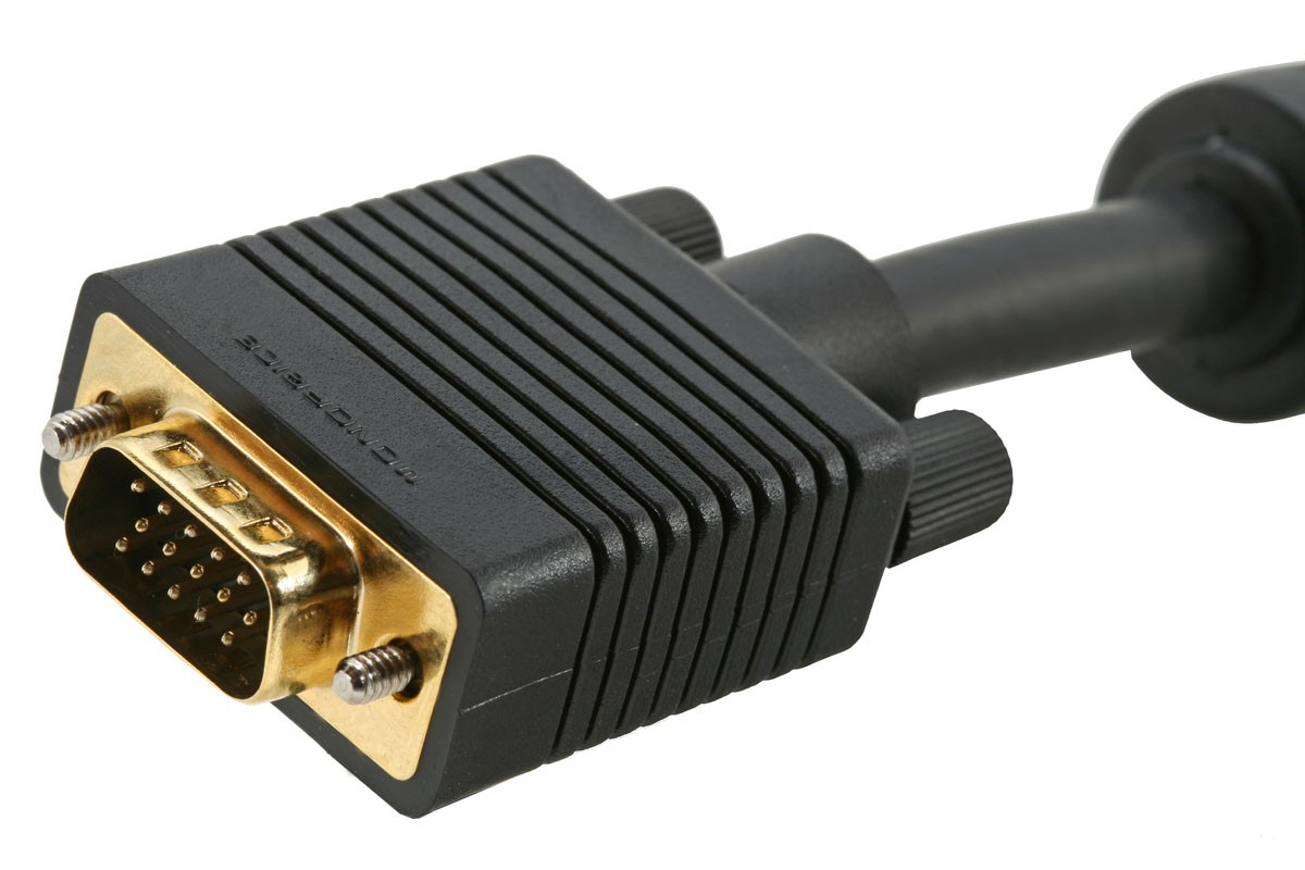 1 Ft Coax HD15 VGA To 5 BNC RGBHV Monitor Cable - M/F - VGABNCMF1 ...