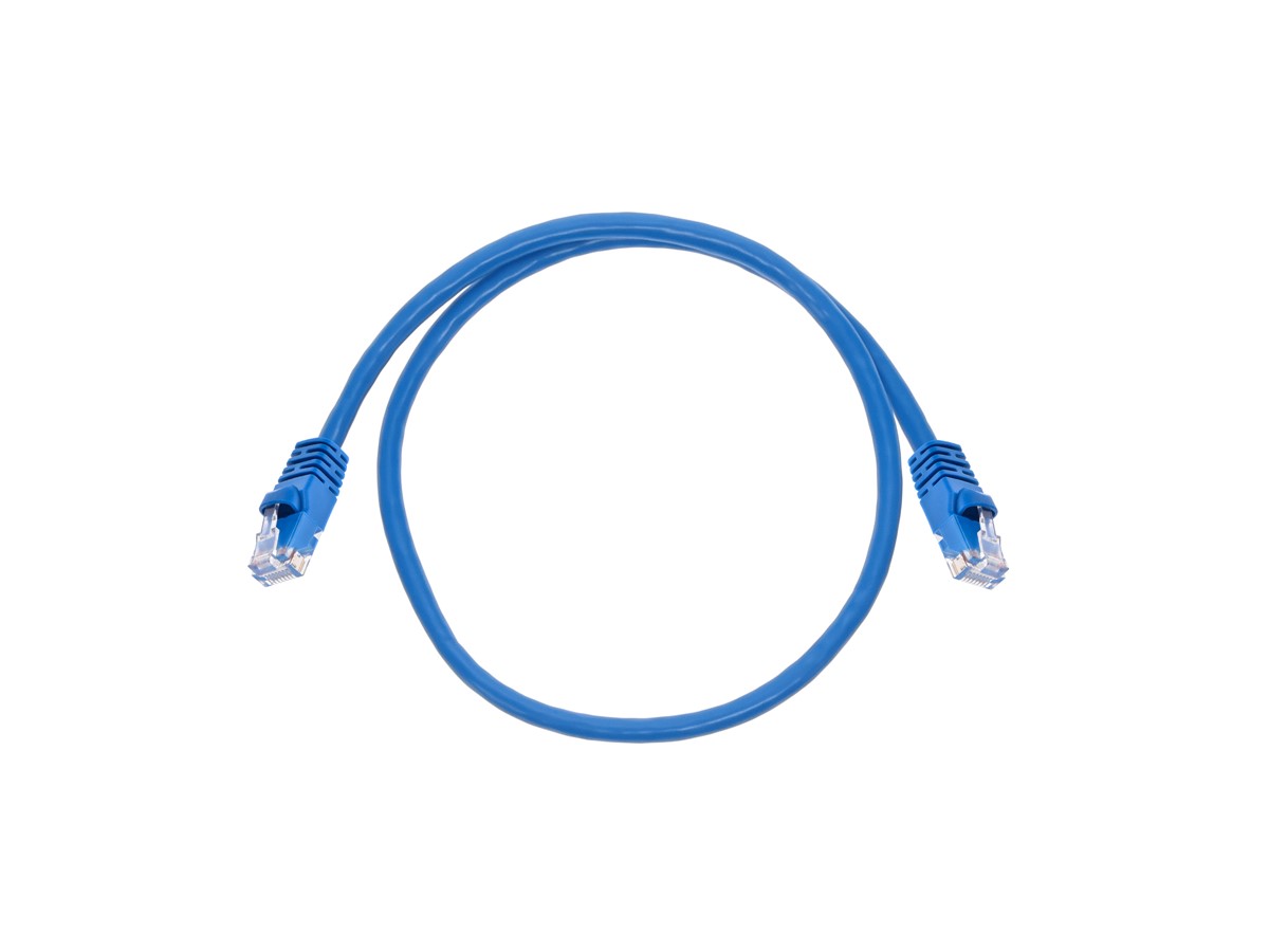Monoprice Cat5e 2ft Blue Patch Cable, UTP, 24AWG, 350MHz, Pure Bare ...