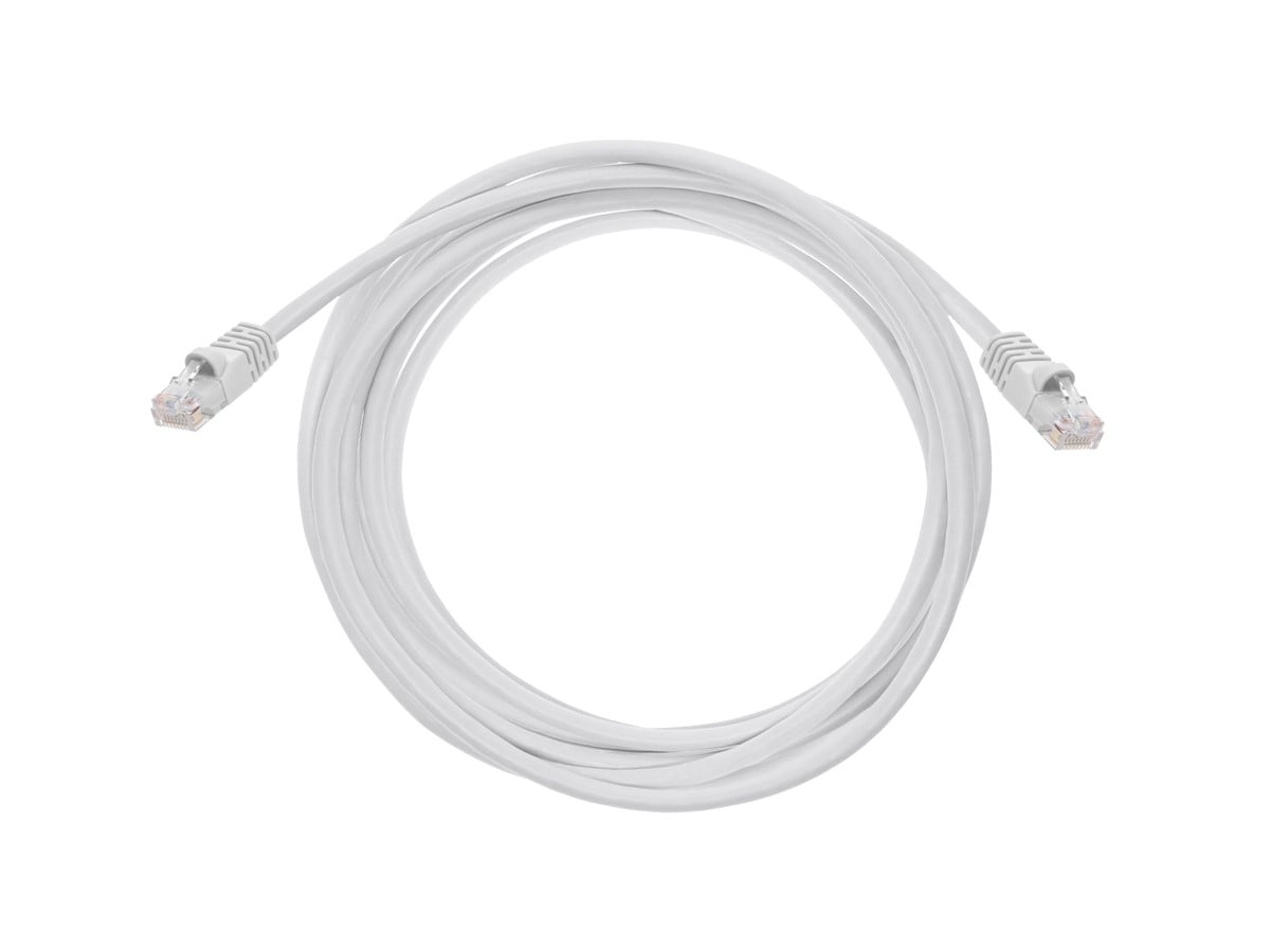 Monoprice Cat5e 10ft White Patch Cable, UTP, 24AWG, 350MHz, Pure Bare ...