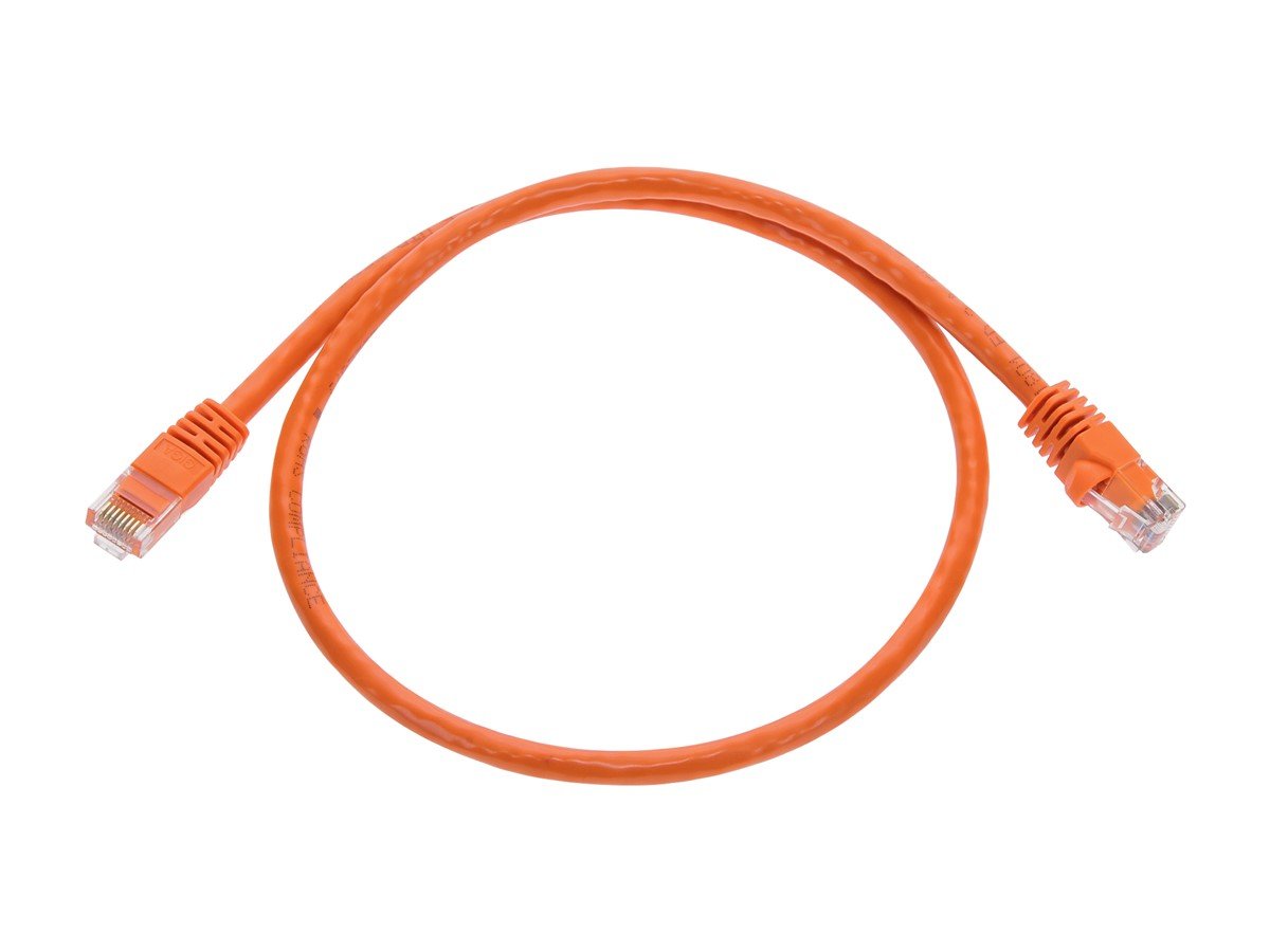 Monoprice Cat6 2ft Orange Patch Cable, UTP, 24AWG, 550MHz, Pure Bare ...