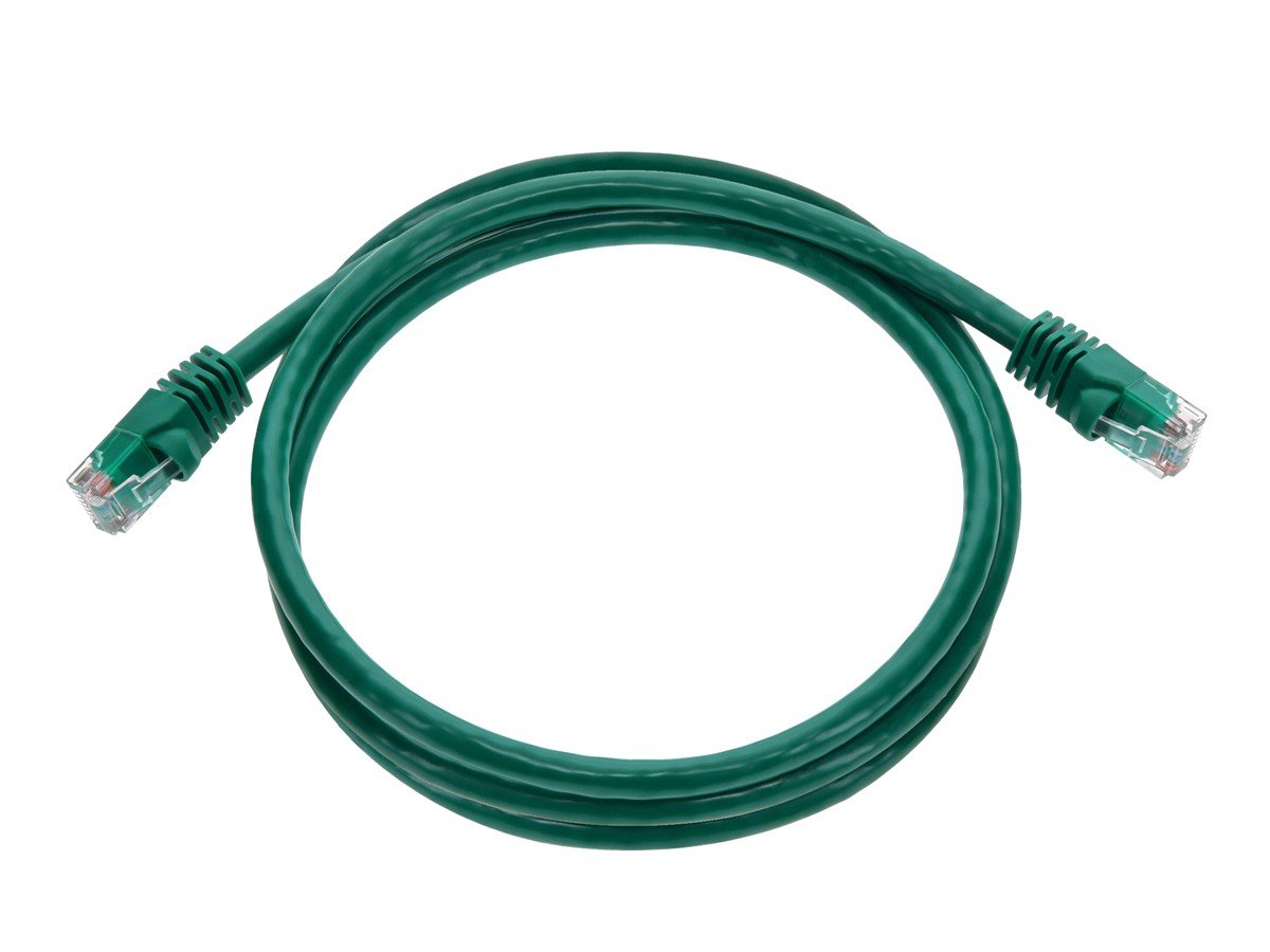 Monoprice Cat6 5ft Green Patch Cable, UTP, 24AWG, 550MHz, Pure Bare ...