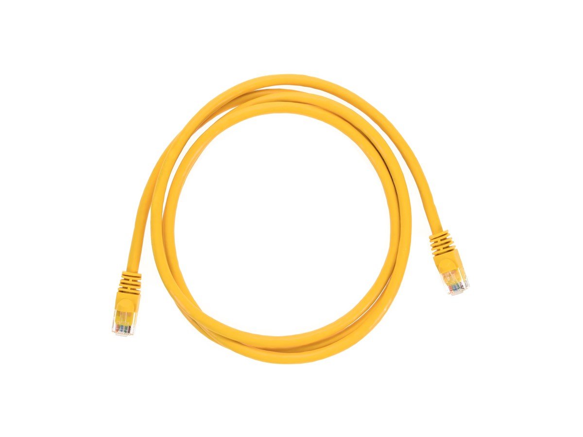 Monoprice Cat6 5ft Yellow Patch Cable, UTP, 24AWG, 550MHz, Pure Bare ...