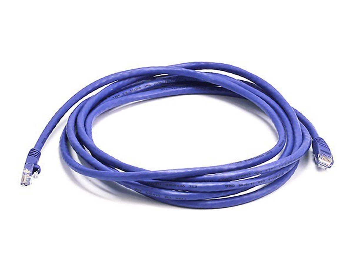 Monoprice Cat6 10ft Purple Patch Cable, UTP, 24AWG, 550MHz, Pure Bare ...