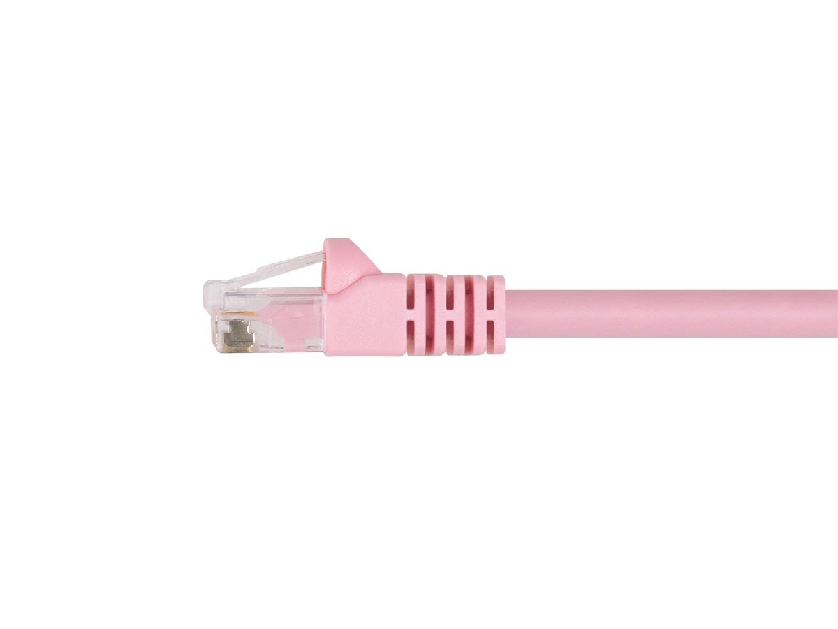 Monoprice Cat6 5ft Pink Patch Cable, UTP, 24AWG, 550MHz, Pure Bare ...
