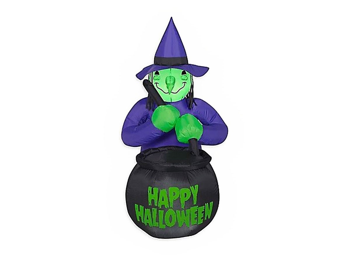 4ft Airblown Witch and Cauldron - Monoprice.com