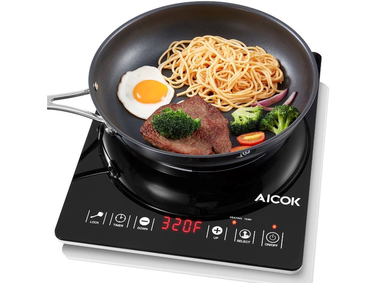 Portable Induction Cooktop, Ultra-Thin Design Rapid Heat Technology ...