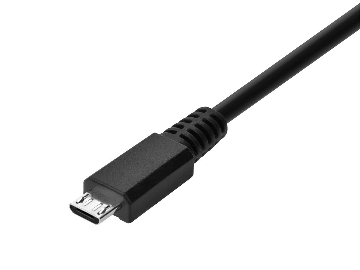 Monoprice USB-A to Micro USB-B 2.0 Cable - 5-Pin 28/28AWG Black 6ft 5 ...