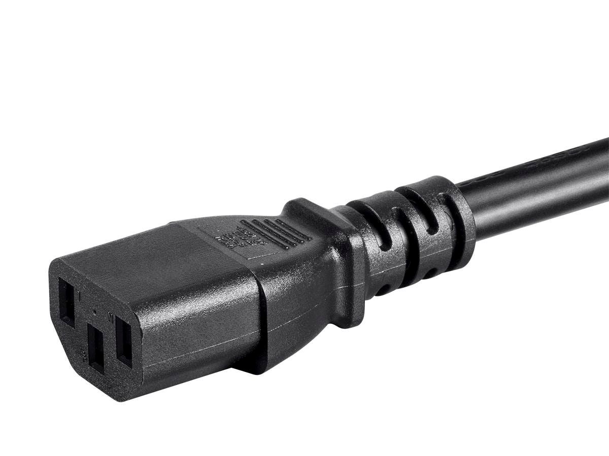 Monoprice Power Cord - IEC 60320 C20 to IEC 60320 C13, 14AWG, 15A/1875W ...
