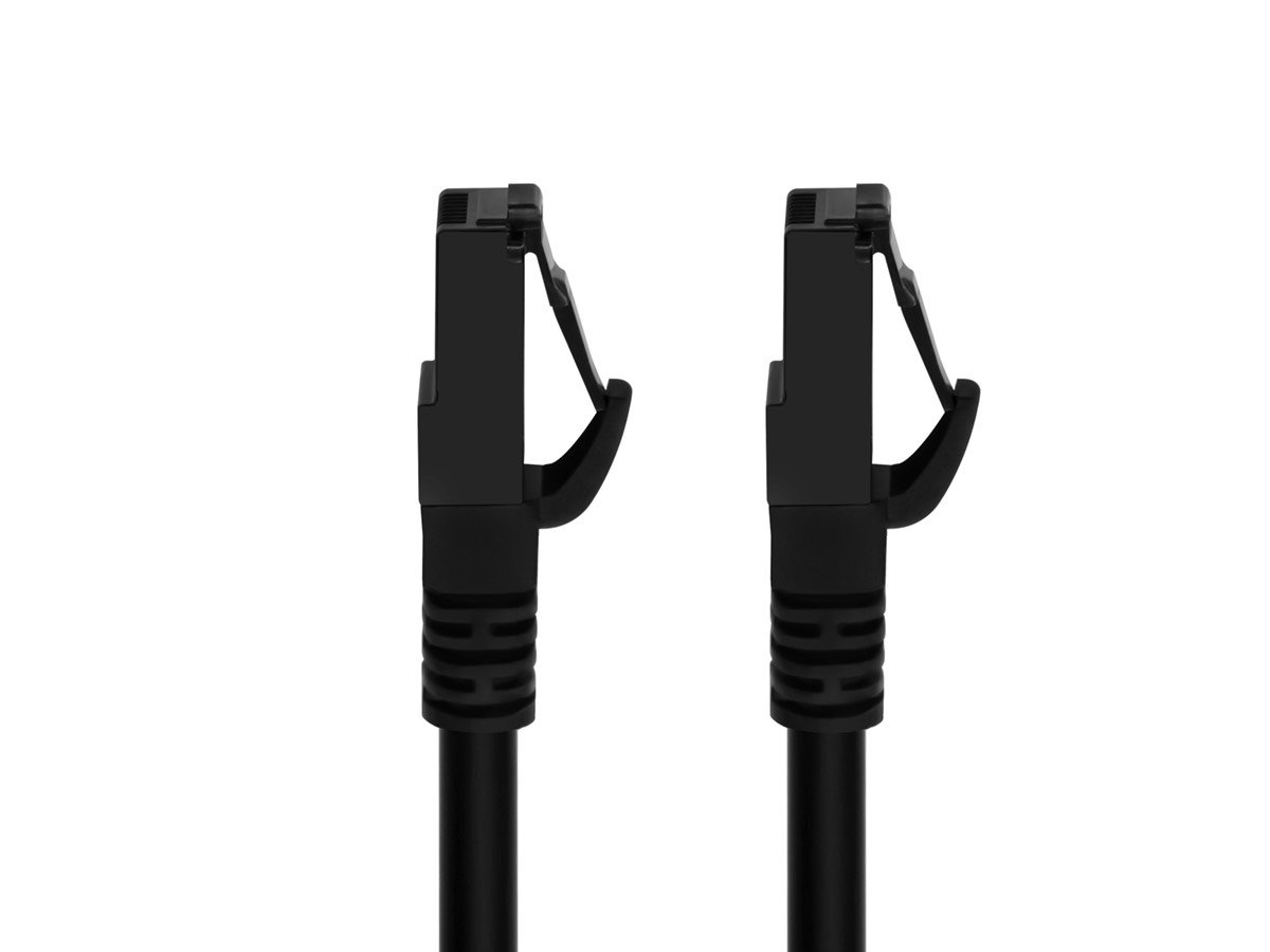 Monoprice Cat6A 2ft Black Flexible TPE Patch Cable, UTP, 24AWG, 500MHz ...