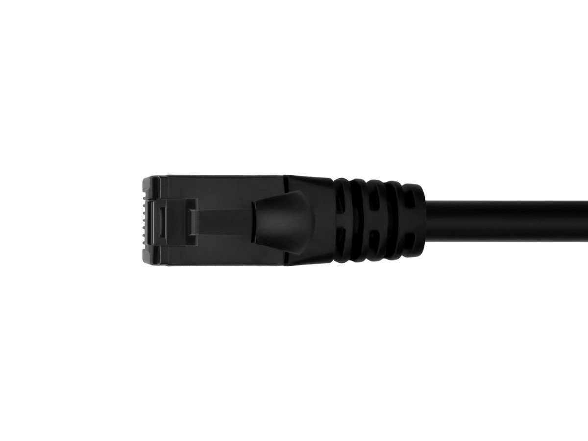 Monoprice Cat6A 2ft Black Flexible TPE Patch Cable, UTP, 24AWG, 500MHz ...