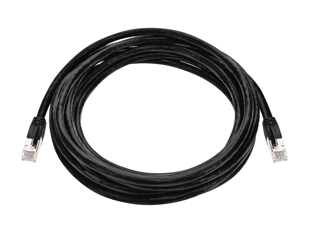 Monoprice Cat6A 15ft Black PoE Patch Cable, 100W, PoE ++ (IEEE 802.3af ...
