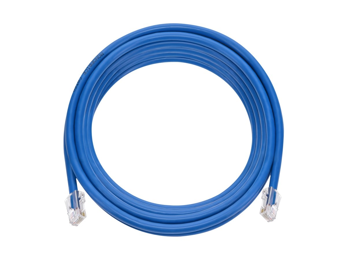 Monoprice Cat6A 14ft Blue Patch Cable, 26AWG, 10G, Bare Copper ...