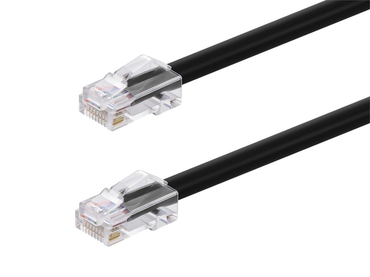 Monoprice Cat6A 10ft Black Patch Cable, 26AWG, 10G, Bare Copper ...