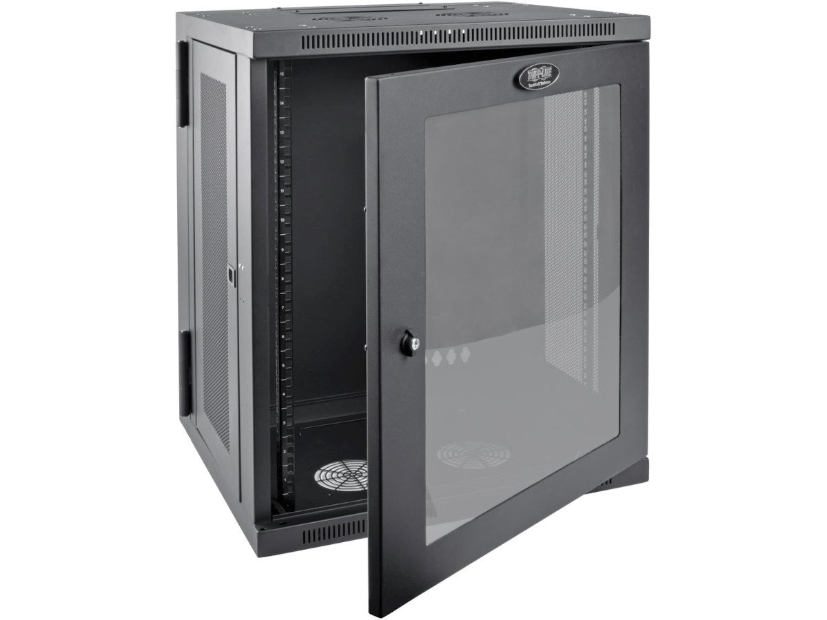 Tripp Lite 15U WALL MOUNT RACK ENCLOSURE SERVER CABINET HINGED ACRYLIC ...