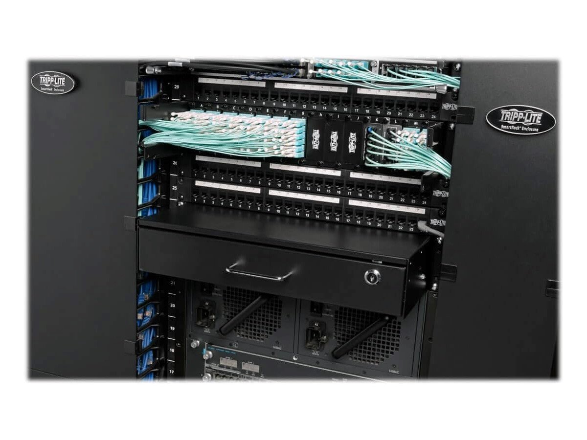 Tripp Lite 2U RACKMOUNT STORAGE DRAWER LOCKING RACK ENCLOSURES/ OPEN ...