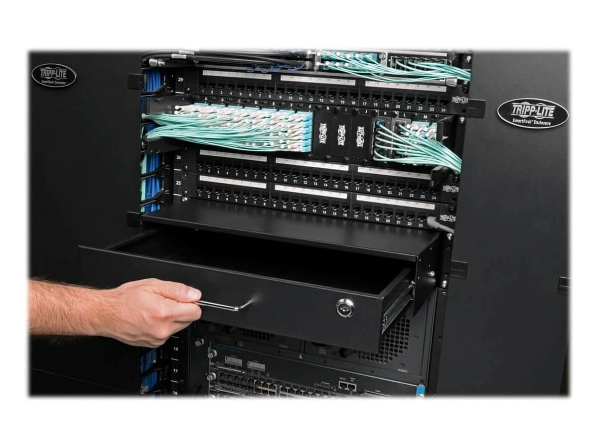 Tripp Lite 2U RACKMOUNT STORAGE DRAWER LOCKING RACK ENCLOSURES/ OPEN ...