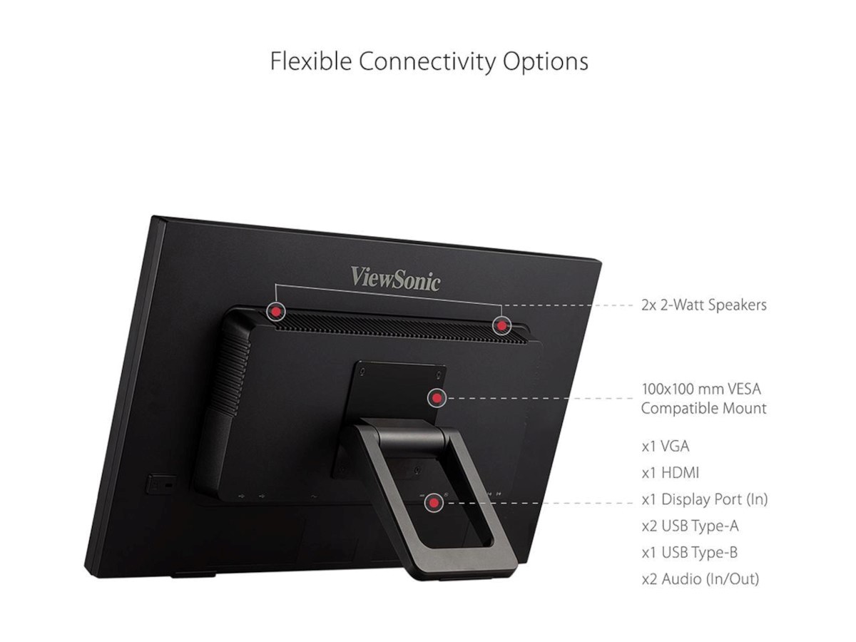 VIEWSONIC 24IN IR 10-POINT TOUCH DISPLAY 1920X1080 FULL HD - Monoprice.com