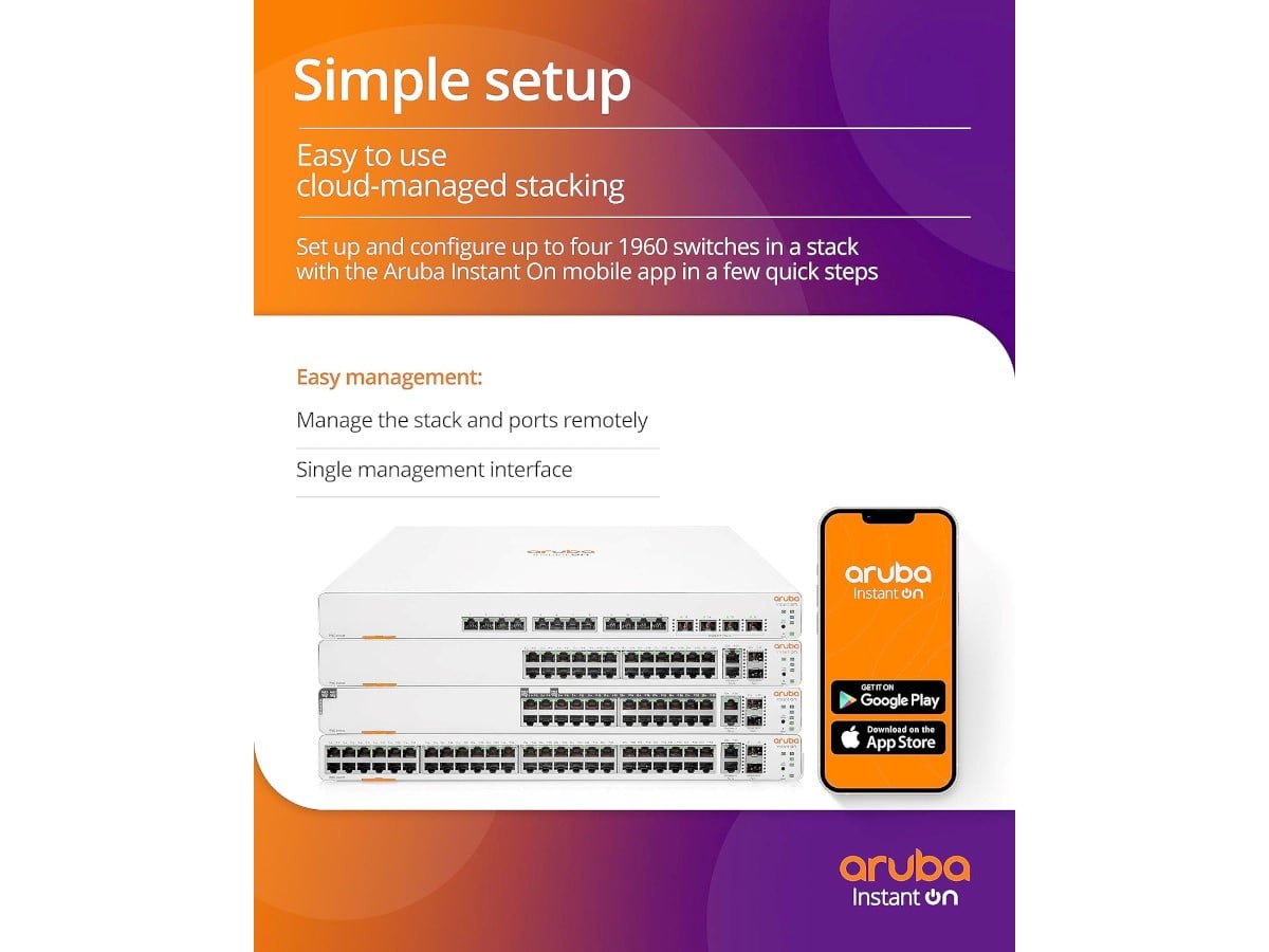 ARUBA ION 1960 24G 2XT 2XF 370W SW PL-I5 PROMO NO DEAL REG - Monoprice.com