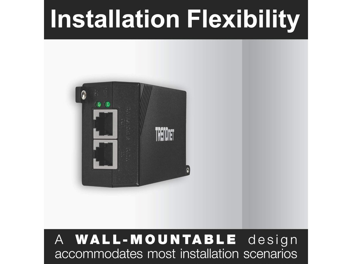 TRENDnet TPE-115GI GIGABIT POE INJECTOR FULL DUPLEX ENET SPEED ...