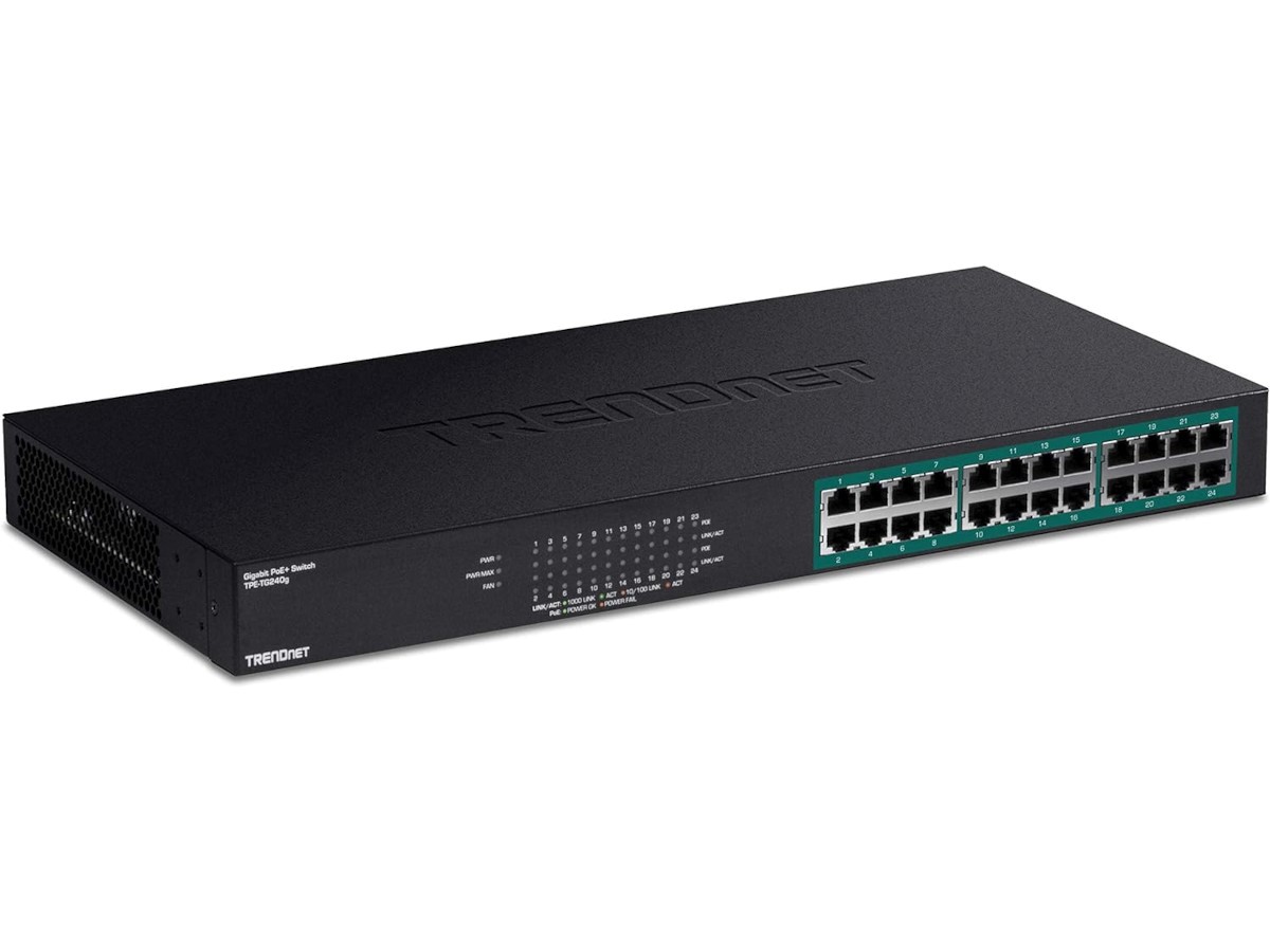 TRENDnet 24PORT GIGABIT POE W/SWITCH - Monoprice.com