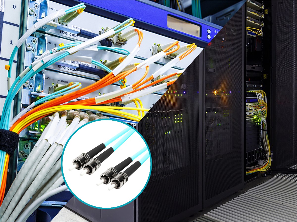 Monoprice Multi-Mode OM3 Fiber Optic Cable - ST-ST UL 3mm 50/125 OFNR ...