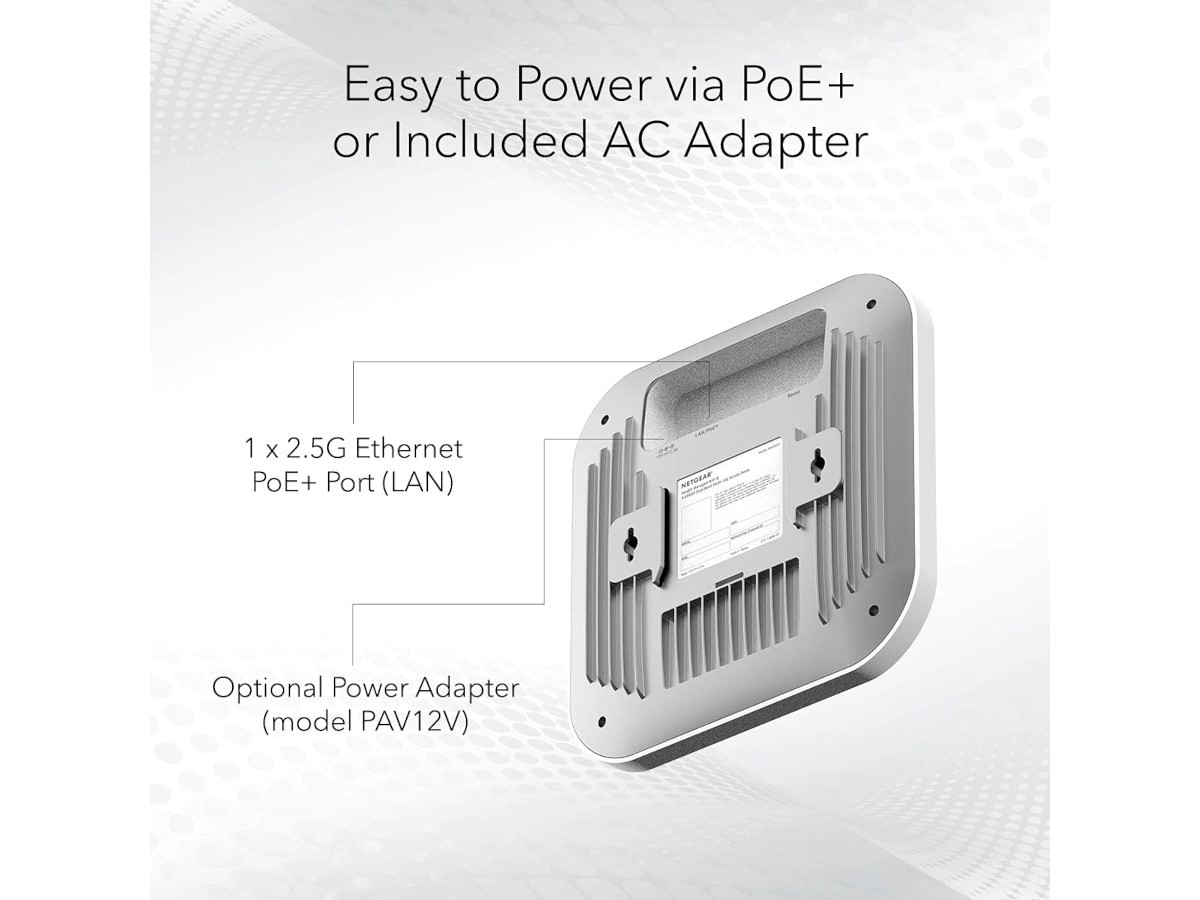 NETGEAR 1PT INSIGHT MANAGED WIFI 6 AX3600 WITH POWER ADAPTER ...