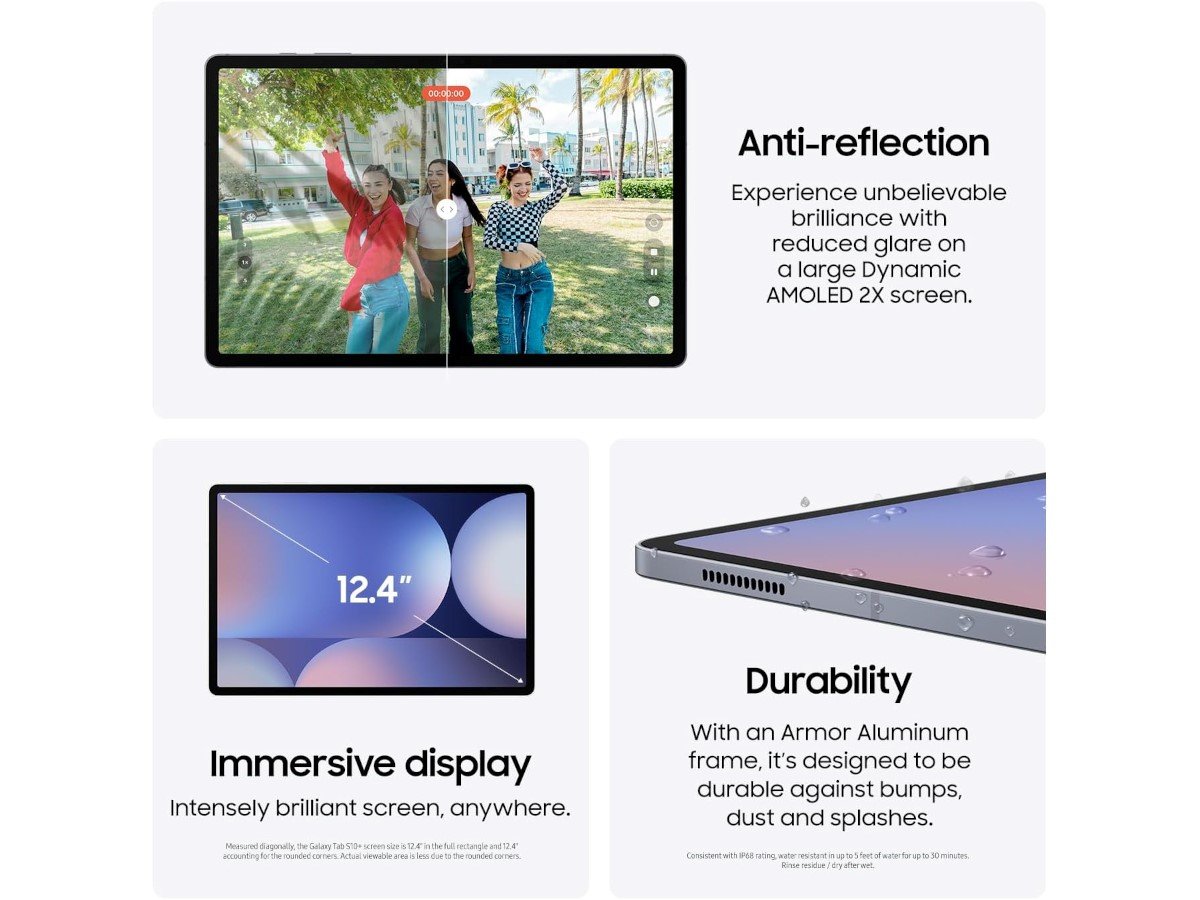 Samsung Galaxy Tab S10+ SM-X828U Tablet - 12.4" WQXGA+ - MediaTek ...