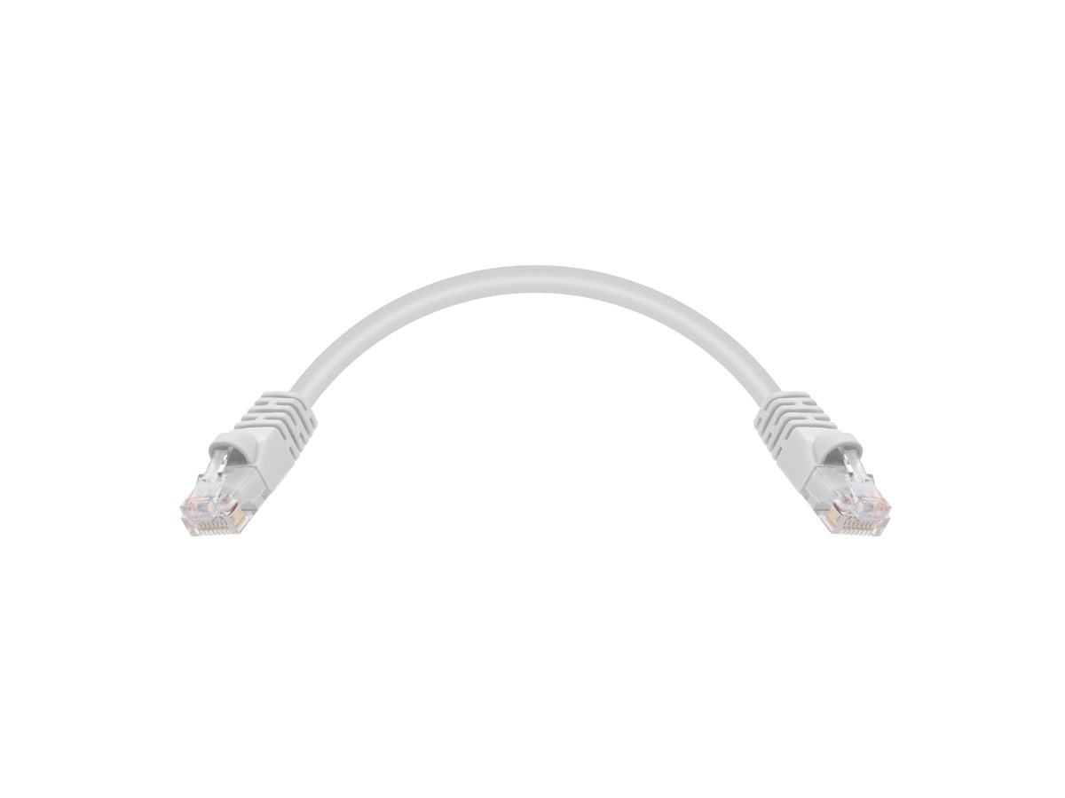 Monoprice Cat5e 0.5ft White Patch Cable, UTP, 24AWG, 350MHz, Pure Bare ...