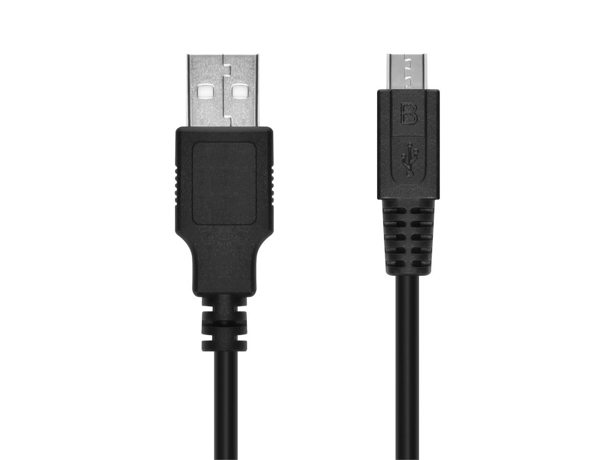 Monoprice USB-A to Micro USB-B 2.0 Cable - 5-Pin 28/28AWG Black 15ft ...