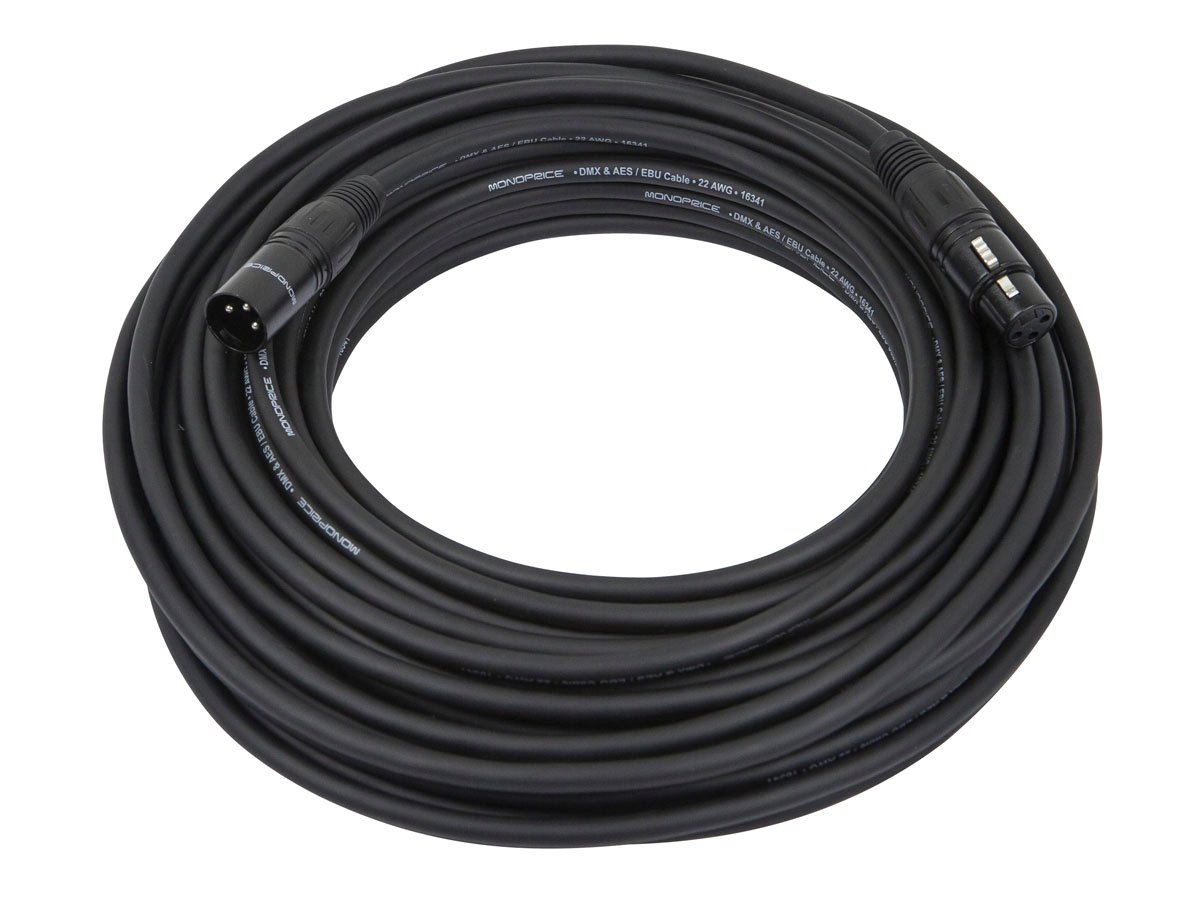 Monoprice 65ft DMX Lighting Cable w/ 3-pin XLR Connectors - Monoprice.com