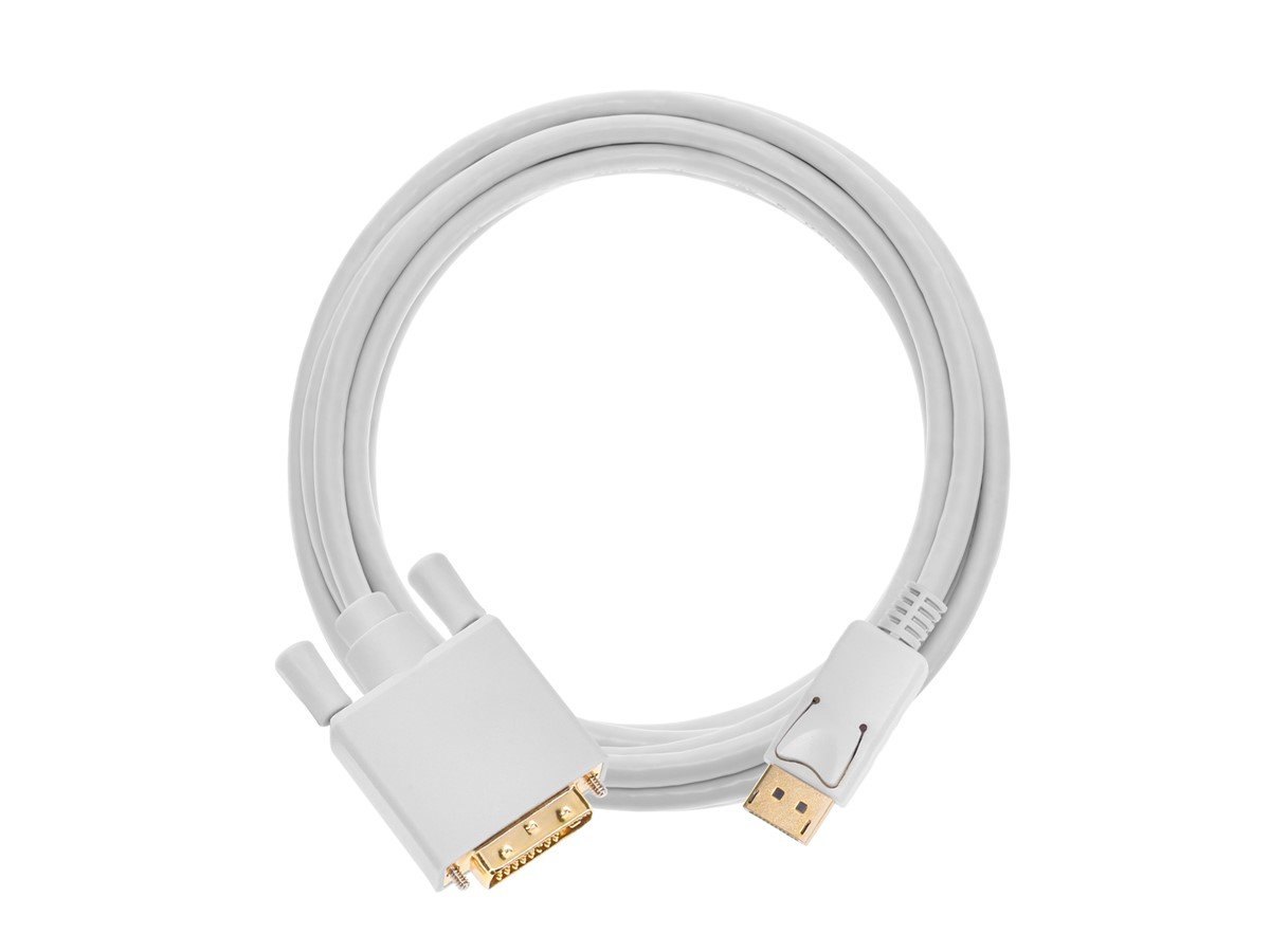 Monoprice 10ft 28AWG DisplayPort to DVI Cable, White - Monoprice.com