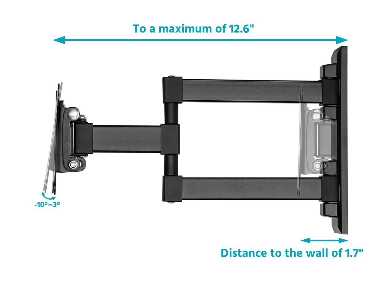 Full Motion Monitor Bracket Nuyoah Wall Mount For Echo Show 15/21 ...