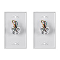 Monoprice Surface Phone Jack Plate, White, 2-pack - Monoprice.com