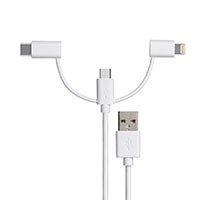 Monoprice Essential Apple MFi Certified 3-in-1 Multiport USB to USB ...
